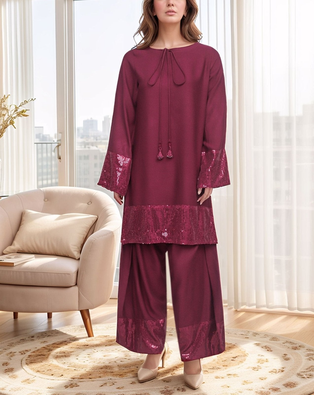 2 PIECE SUIT CO-ORD SET (MINOR FAULT) - Polkadots
