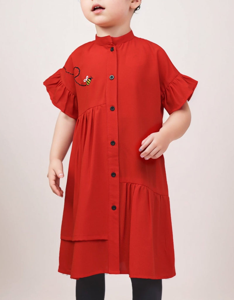 GIRLS TIERED DRESS - Polkadots