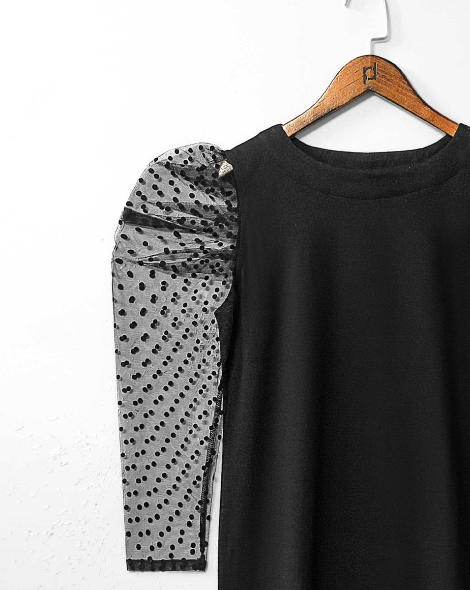 PUFF SLEEVES TOP - Polkadots